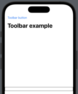SwiftUI Toolbar: A complete Guide with examples