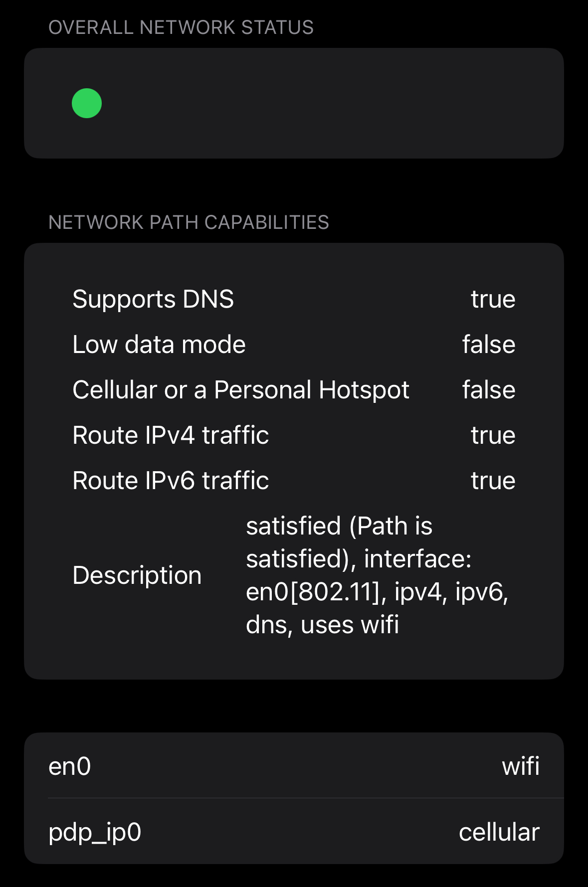 Swift check network connection